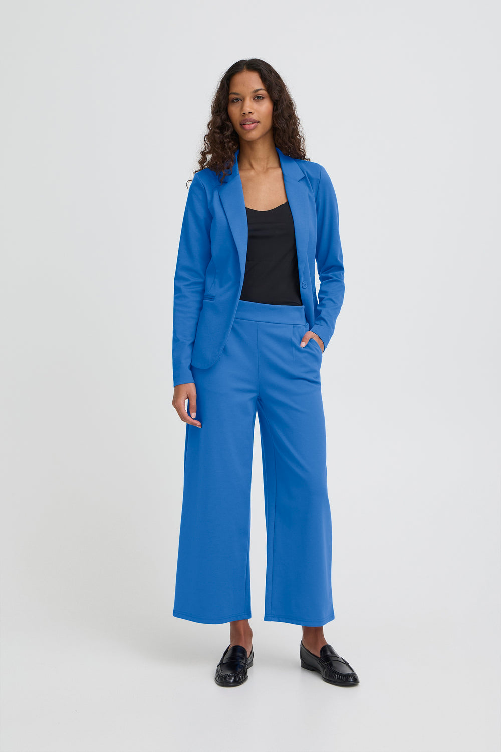 Kate Cropped Wide Leg Pants (Nebulas Blue) | Love Cherish | Pants