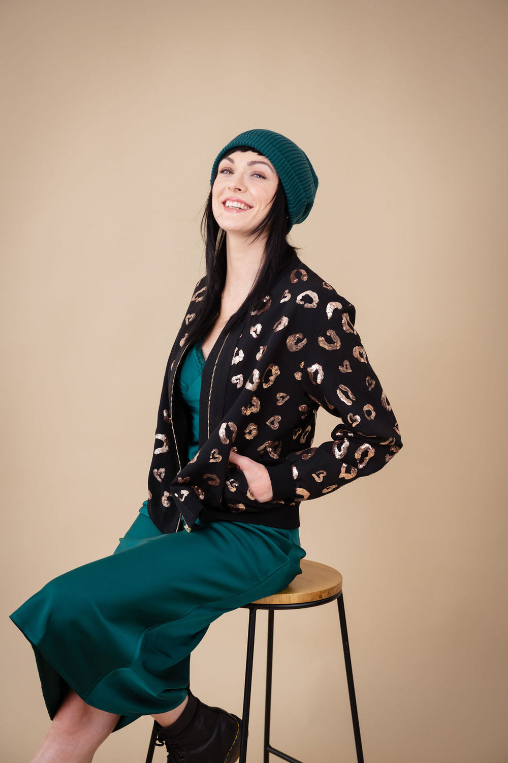 Maeve Bomber Jacket (Black) | Oh Molly | Season 4