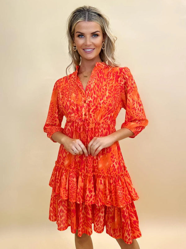The Latina Mini Dress (Orange) | Love Cherish | Dress